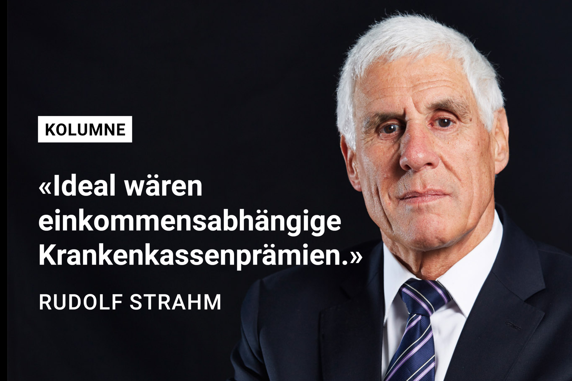 Rudolf Strahm analysiert den Wahlkampf um die Gesundheitskosten
